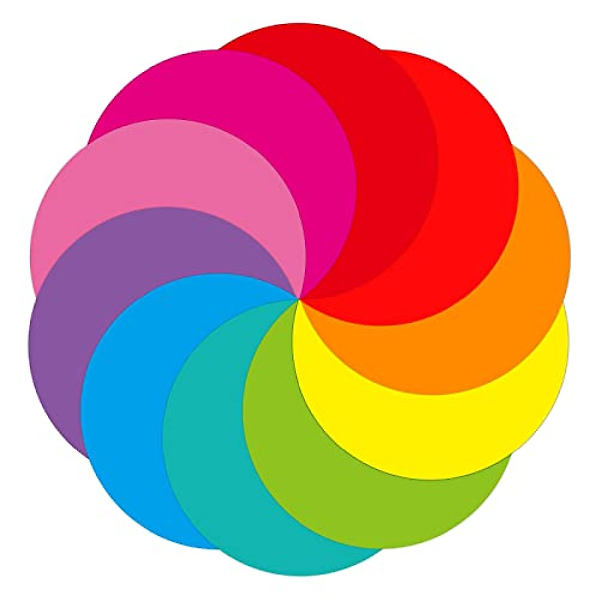 20 Pcs 10 Colors Removable Dry Erase Circles for Classroom Tables Desks Vinyl Stickers Spots Wall Decals for School Teachers - 11" Round