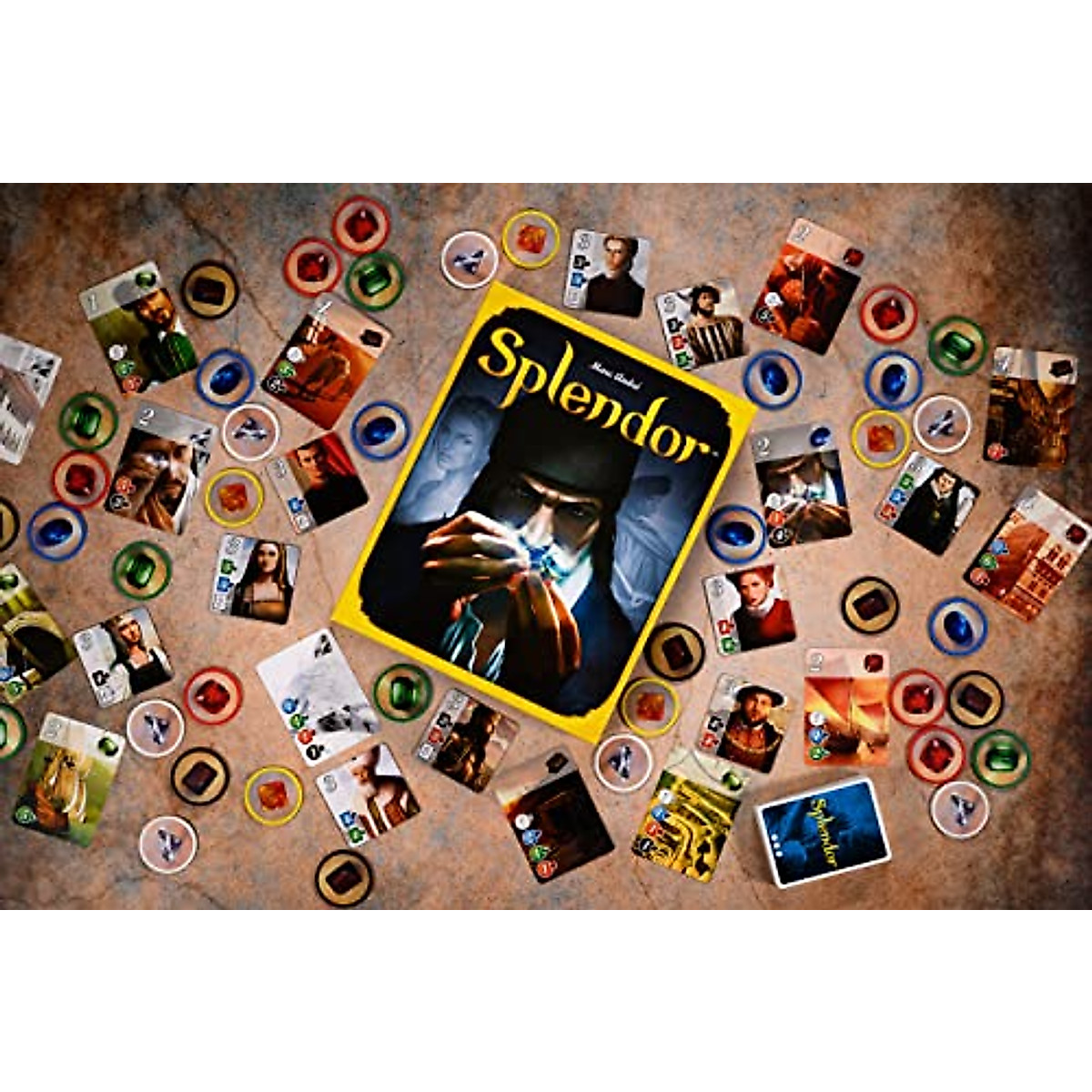 Splendor Board Game (Base Game) - Strategy Game for Kids and Adults, Fun Family Game Night Entertainment, Ages 10+, 2-4 Players, 30-Minute Playtime, Made by Space Cowboys