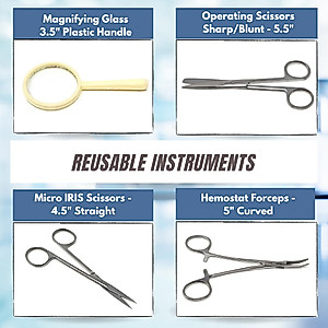 IMED Scientific 45 Pcs Advanced Dissection Kit Biology Lab Anatomy Dissecting Set Comes With Stainless Steel Scalpel Knife Handle Blades Used for Medical Students and Veterinary Training