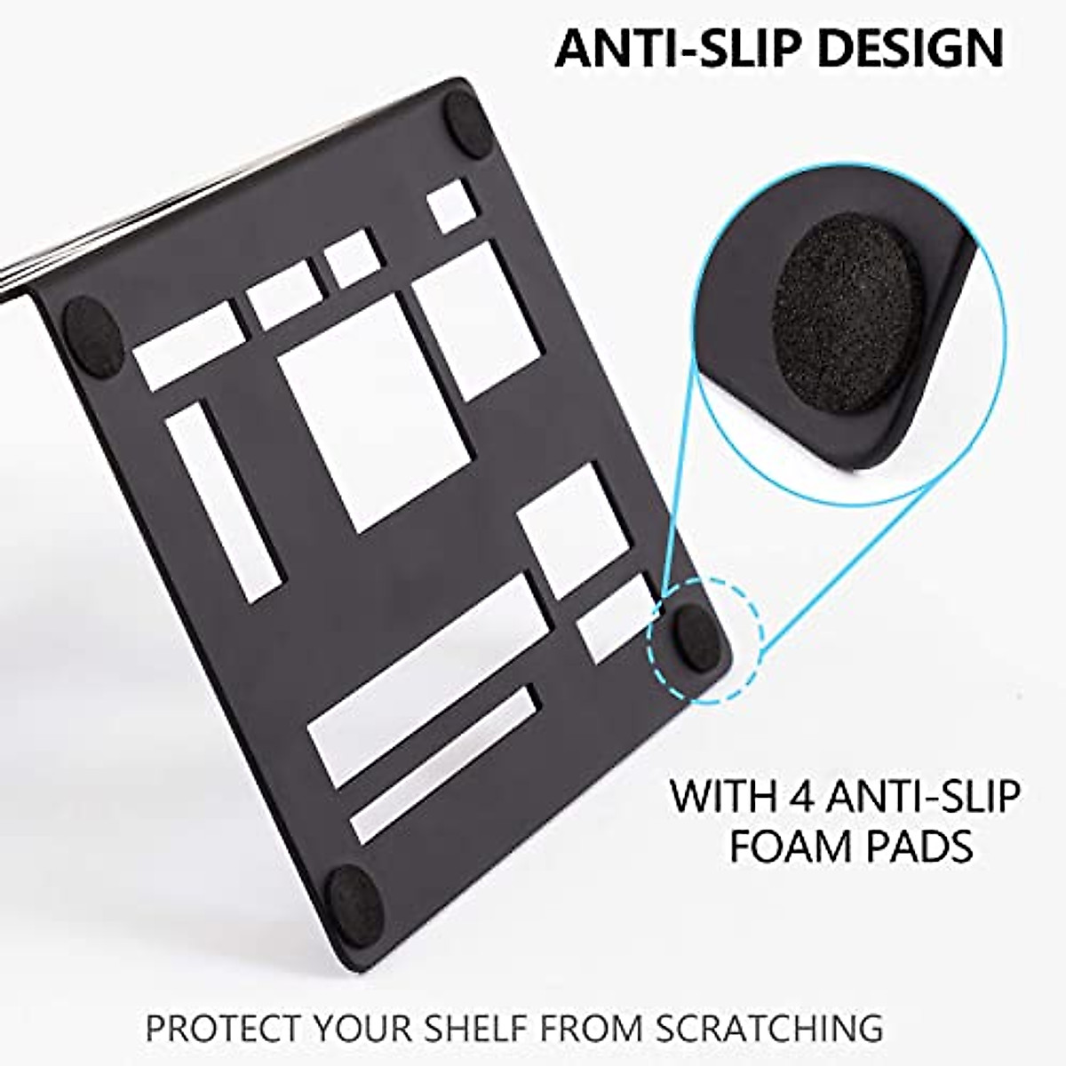 Book Ends Decorative for Heavy Books, 2 Piece Large Heavy Duty Bookends for Shelves for Holding Books, Black Book Stopper for Office, Home, Heavy Books, Non-Skid