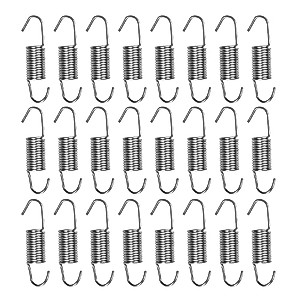 Xuezoioy Cage Door Spring Hooks,Spring Latch Hook for Rabbit Cages Pack of 25, 37mm/1.5inches Door Metal Finger Spring Latch Hook for Fixing Pet Cage Food Bowl for Rabbit,Hamster,Parrot,Birds,Bunny