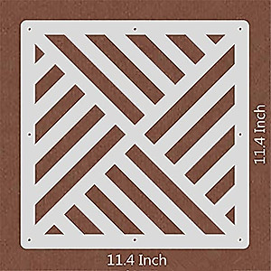 BMIDRUT White Hanging Room Divider,12 Pieces Wood-Plastic DIY Panel Screens Partition Wall Dividers Room Decoration with All Accessories 11.4x11.4 Inch