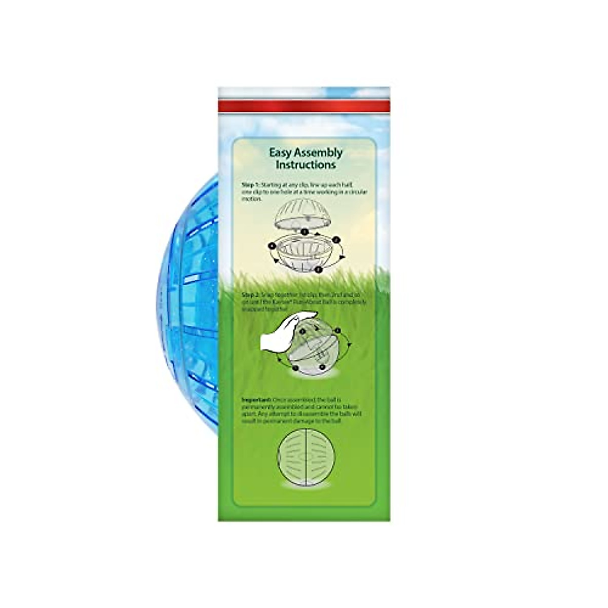 Kaytee 7" Dazzle Run-About Exercise Ball For Pet Hamsters & Gerbils