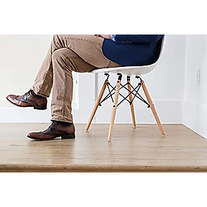 UrbanMod Mid Century Style Easy Assemble’ Modern DSW ErgoFlex ABS Plastic and ‘One Wipe Wonder’ Comfortable White Dining Chairs Meets 5-Star, Set of 2 (Natural)