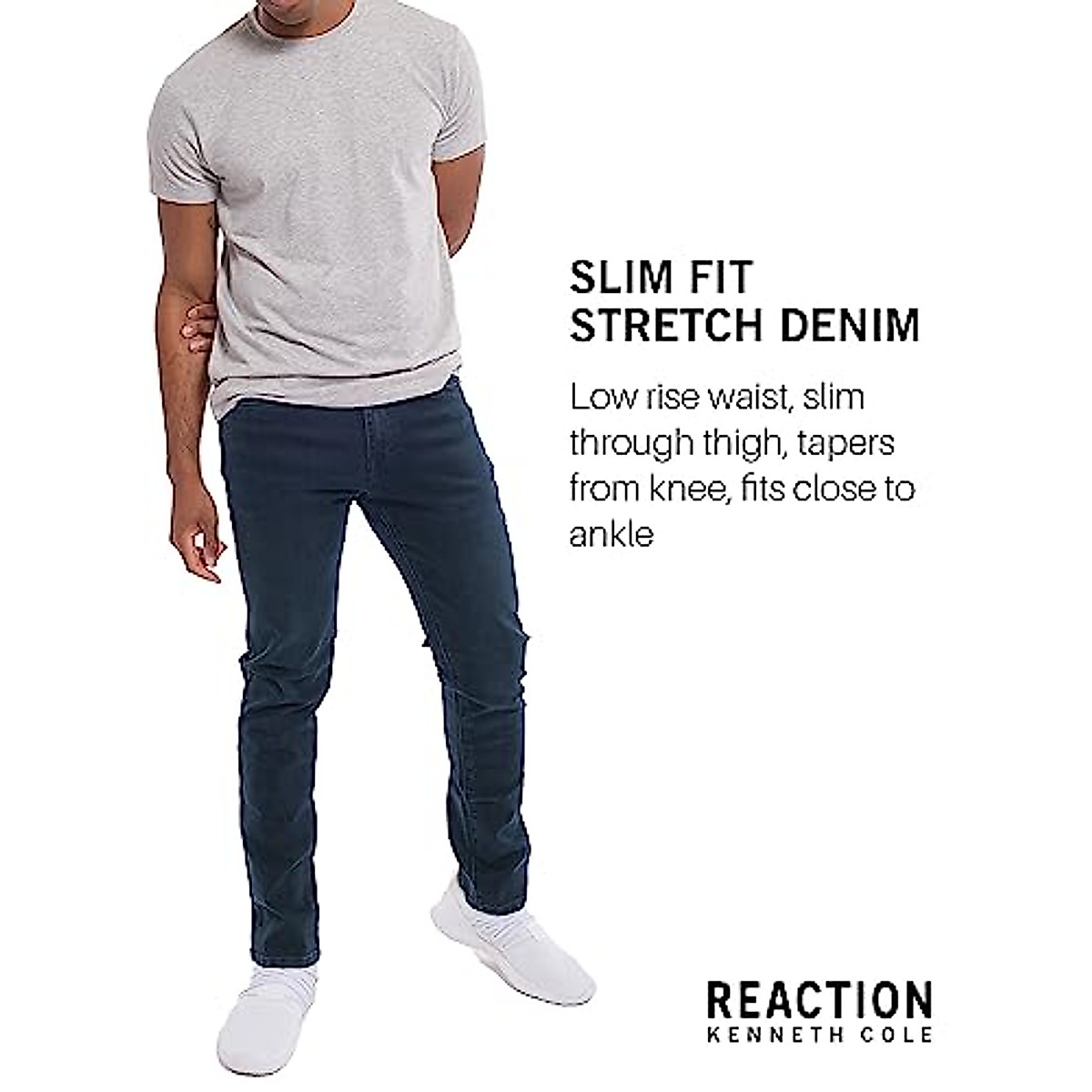Kenneth Cole Reaction Mens Jeans Slim Fit - 2-Way Stretch Denim Jeans for Men Slim Fit - Mens Stretch Jeans (Duffield, 32x30)