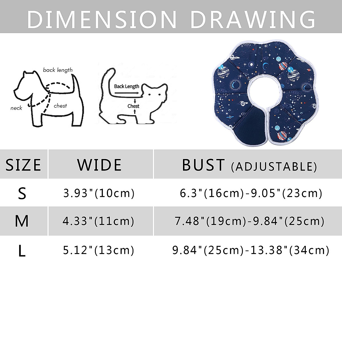 Avaner Cat Recovery Collar, Cat Cone Collar for After Surgery, Pet Protective Collar Adjustable or Small Medium Large Cats