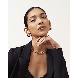 Barzel 18K Gold Plated Popcorn Necklace Mesh - Made In Brazil (18 Inches)