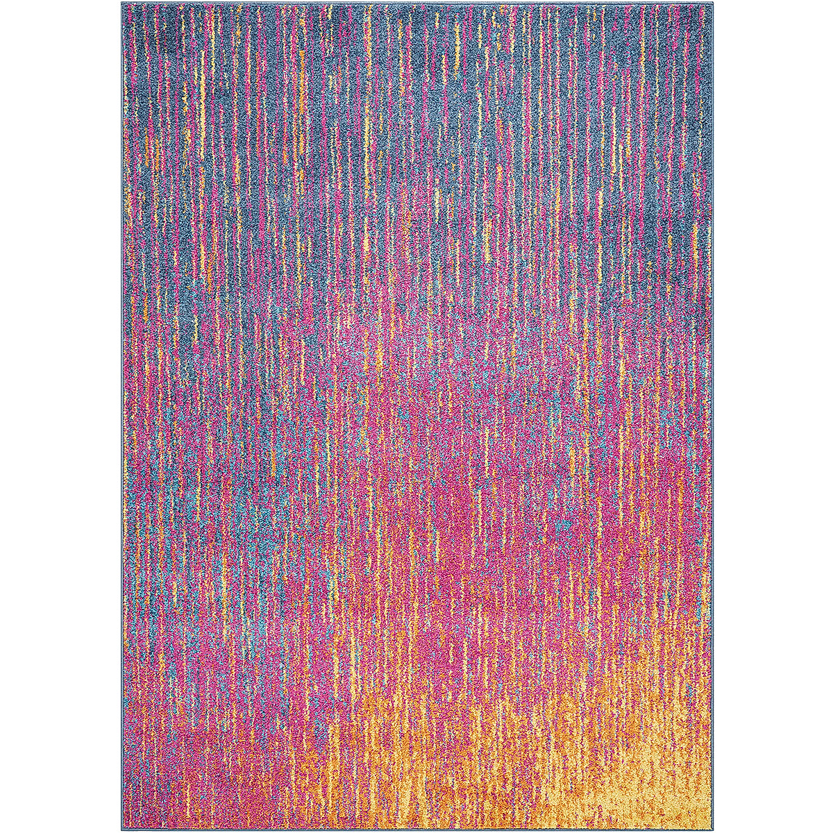 Nourison Passion Abstract Multicolor 3'9" x 5'9" Area -Rug, Easy -Cleaning, Non Shedding, Bed Room, Living Room, Dining Room, Kitchen (4x6)