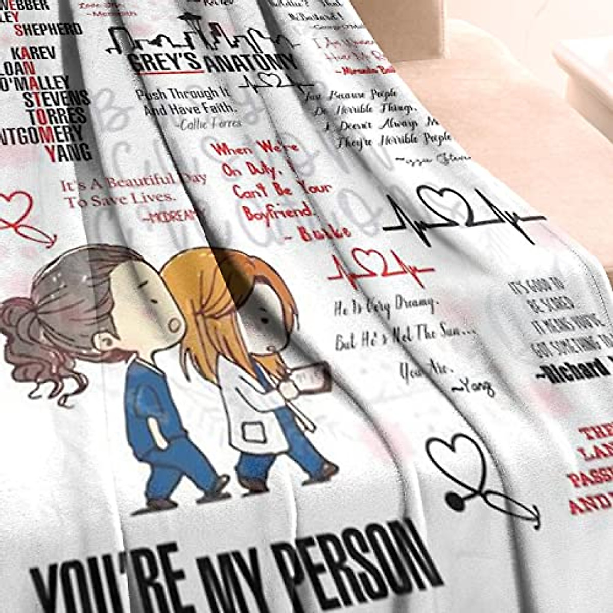 Doctor Sherpa Blanket Fleece Throw Blanket,Soft Warmer Flannel Blanket,Double-Layer Printed Blanket for Couch,Bedding,Sofa,Living Room and Camping 80"X60"