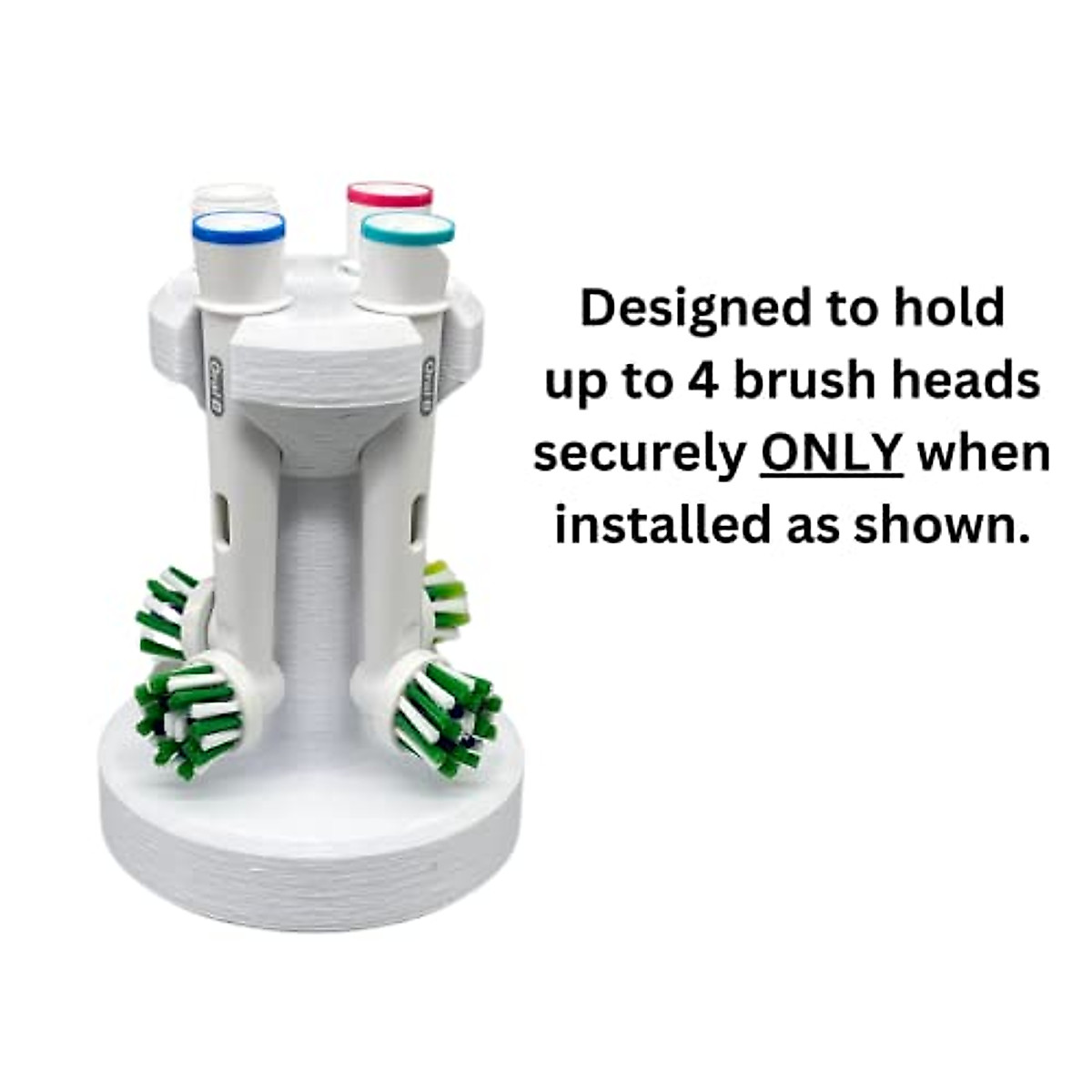 HOYT DESIGN for Oral-B Countertop Electric Toothbrush Replacement Brush Head Holder Organizer Stand