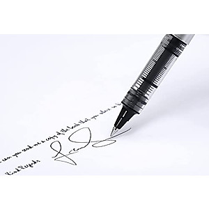 uni-ball UB-157 Eye Rollerball Pens. Premium Fine 0.7mm Ballpoint Tip for Super Smooth Handwriting, Drawing, Art, Crafts and Colouring. Fade and Water Resistant Liquid Uni Super Ink. Box of 12 Black