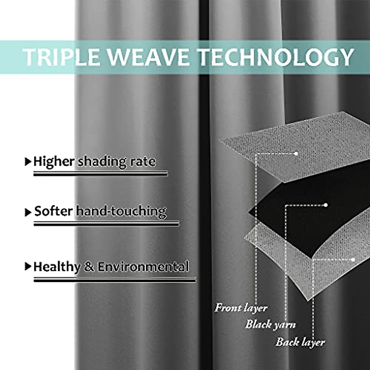 NICETOWN Tie Up Curtain for Kitchen - Roman Shade for Window Thermal Insulated Energy Saving Rod Pocket Short Curtain Panel for Camper RV, Silver Grey, W46 X L63, 1 Piece