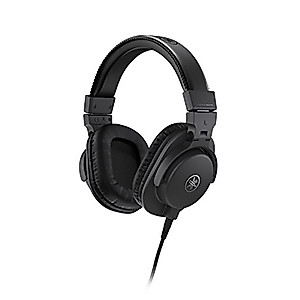 YAMAHA HPH-MT5 Studio Headphones - Foldable Monitor Headphones with 3m Cable and 6.3mm Standard Stereo Adapter Plug, Black