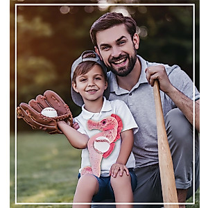 DolliBu Seahorse Stuffed Animal with Baseball Plush - Soft Huggable Seahorse, Adorable Playtime Plush Toy, Super Soft Plush Doll Animal Toy for Kids and Adults - 15 Inch