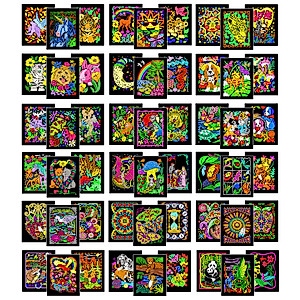 Colossal Pack of 54 Fuzzy Velvet Coloring Posters (All Unique Designs) - Bulk Crafts and Coloring Activity for All Ages - Great for Group Projects, Assisted Living, Classrooms, and Rehab Centers