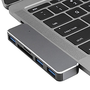 5-in-1 USB C Adapter,5 in 1 Hub Aluminum Alloy Docking Station,TypeC to Memory Card Network Adapter,TypeC Hub Multifunction Docking Station Electronic Adapter