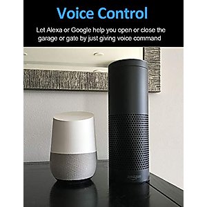 Smart WiFi Garage Door Opener Remote Controller, Smartphone App Control, Compatible with Alexa, Google Assistant and IFTTT, No Hub Required