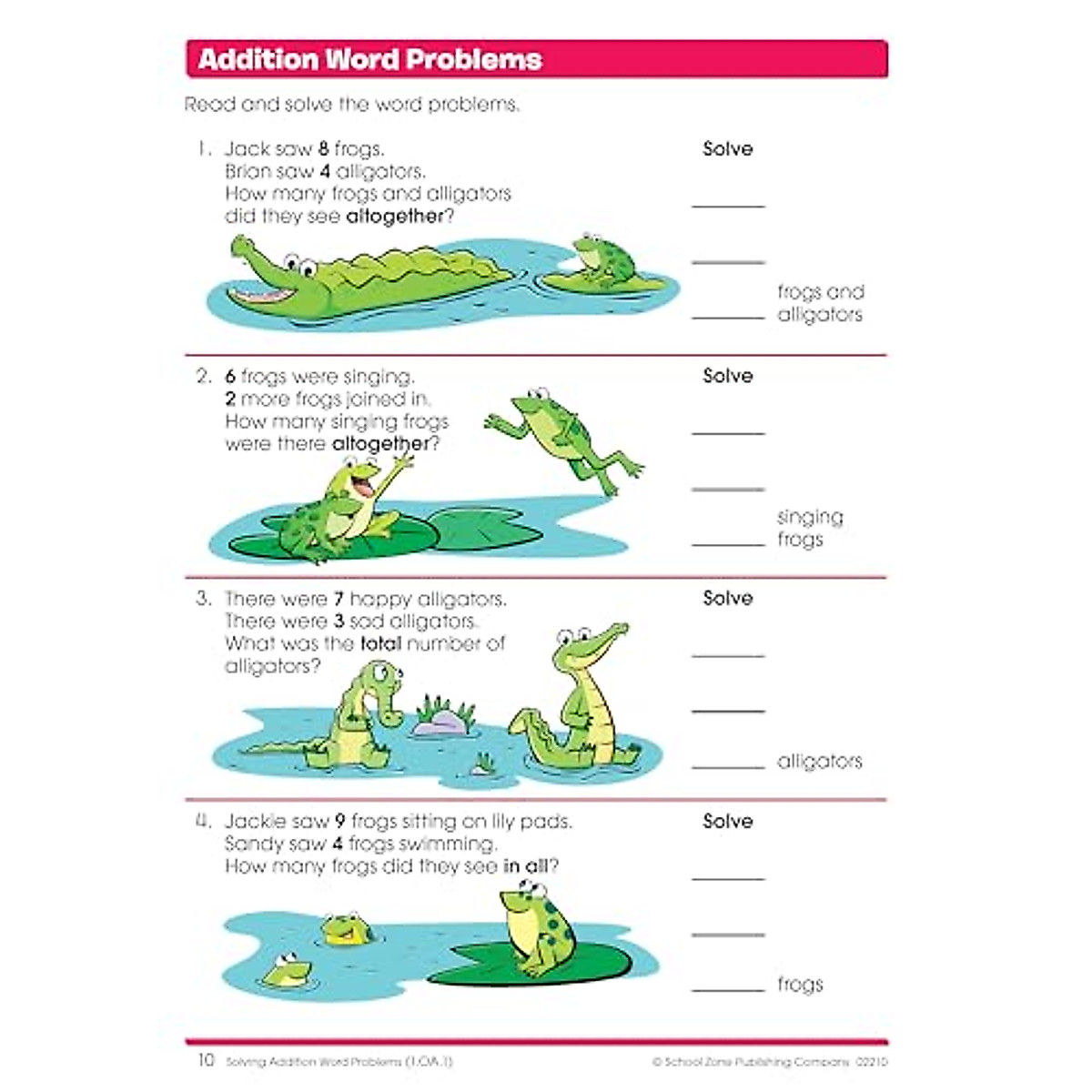 School Zone - Word Problems Workbook - 64 Pages, Ages 6 to 8, 1st Grade, 2nd Grade, Math, Picture Stories, Graphs, Calendars and Clocks, and More (School Zone I Know It!® Workbook Series)