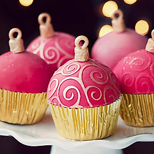 Sumind 400 Pieces Cupcake Liners Mini Foil Metallic Liners Muffin Paper Cases Baking Cups Wrapper Colored Cupcake Chocolates Making for Holiday Wedding Party Baby Showers(Gold)