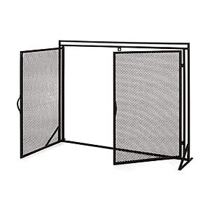 Christopher Knight Home Novia Modern Iron Fireplace Screen, Matte Black