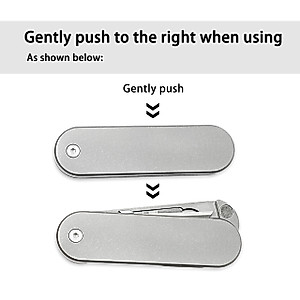 TGZUO Titanium Alloy Foulding Pocket Knife with Clip Flipper EDC Mini Box Cutter Magnetic Opening Outdoor Utility 12pcs Carbon Steel Blades