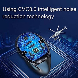 MUVLUX Conduction Headphone True Wireless Earbuds Bluetooth 5.0 Headphones with Wireless 2000mAh Charging Case Waterproof Hi-Fi Stereo Earphones in-Ear Built-in Mic Headset for Sport (Color : B)