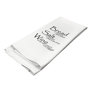 Bread Salt Wine Housewarming Gift For Women Wonderful Life Quote Bread Salt Wine Decorative Kitchen Tea Towel White