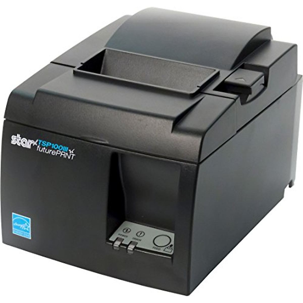 Star Micronics TSP143IIIU USB Thermal Receipt Printer with Device and Mfi USB Ports, Auto-cutter, and Internal Power Supply - Gray
