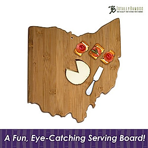 Totally Bamboo Ohio State Shaped Serving & Cutting Board, Natural Bamboo