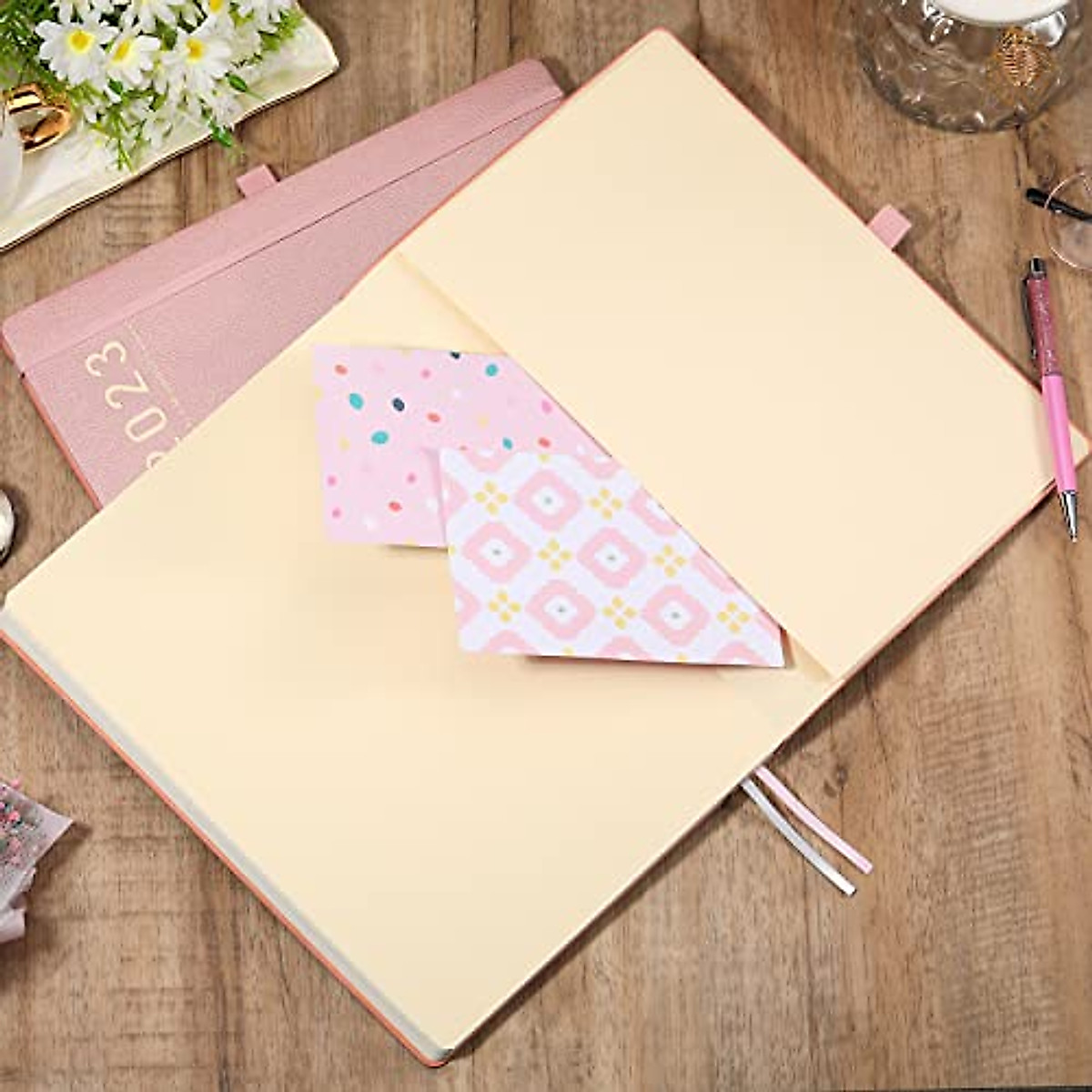 Planner 2023 - 2023 Weekly Monthly Planner, Jan 2023- Dec 2023, 8.5" x 11", Leather Cover with Thick Paper, Back Pocket with Notes Pages - Rose Gold