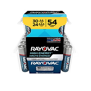 Rayovac Aa & AAA Alkaline Batteries 54 Pack