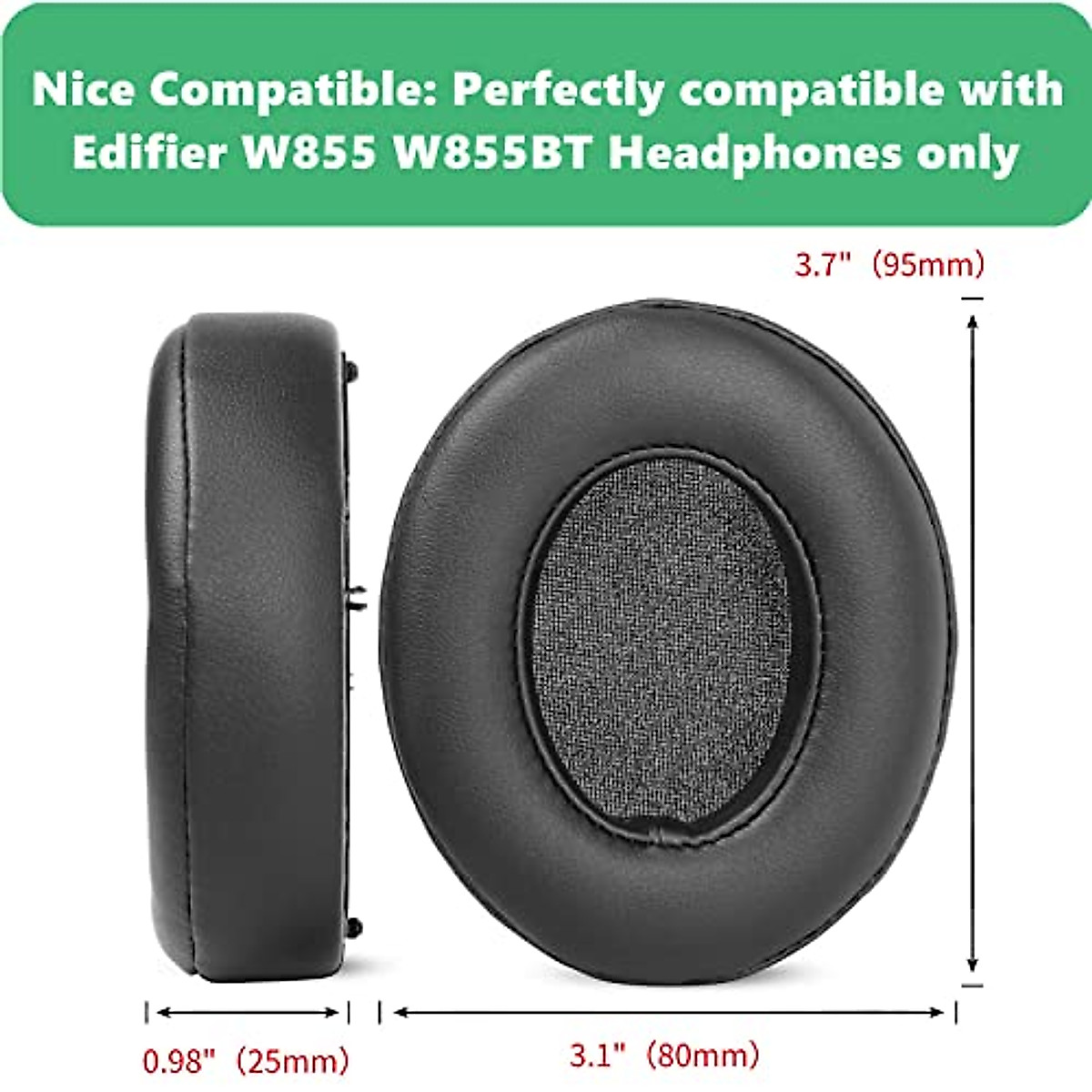 TaiZiChangQin Ear Pads Ear Cushions Earpads Replacement Compatible with Edifier W855 W855BT W-855 W-855BT W 855 855BT Headphone
