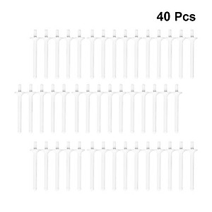 HEALLILY Nose Wax Applicator Sticks Spatulas for Nostril Nasal Cleaning Ear Hairs Eyebrow Facial Hair Removal Tools 40Pcs