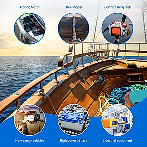 Trolling Motor Plug Receptacle Set,Boat Power Connector Plug,Waterproof Connector for Trolling Motor/Downrigger,12/24/36/48 Volt Boat Marine Power Connector(Black)…