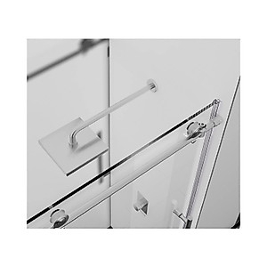 Elegant Kitchen and Bath SD101-6076BNK Frameless Shower Door 60 x 76 Brushed Nickel