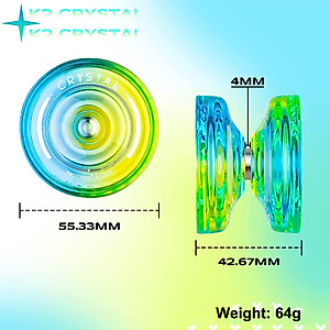 MAGICYOYO Responsive Yoyo for Kids Beginners, Dual Purpose Yo Yo K2 Unresponsive Yo-yo for Finger Spin Tricks Intermediate Play+12 Yoyo Strings+Bearing Tool +Storage Case(Blue Yellow)