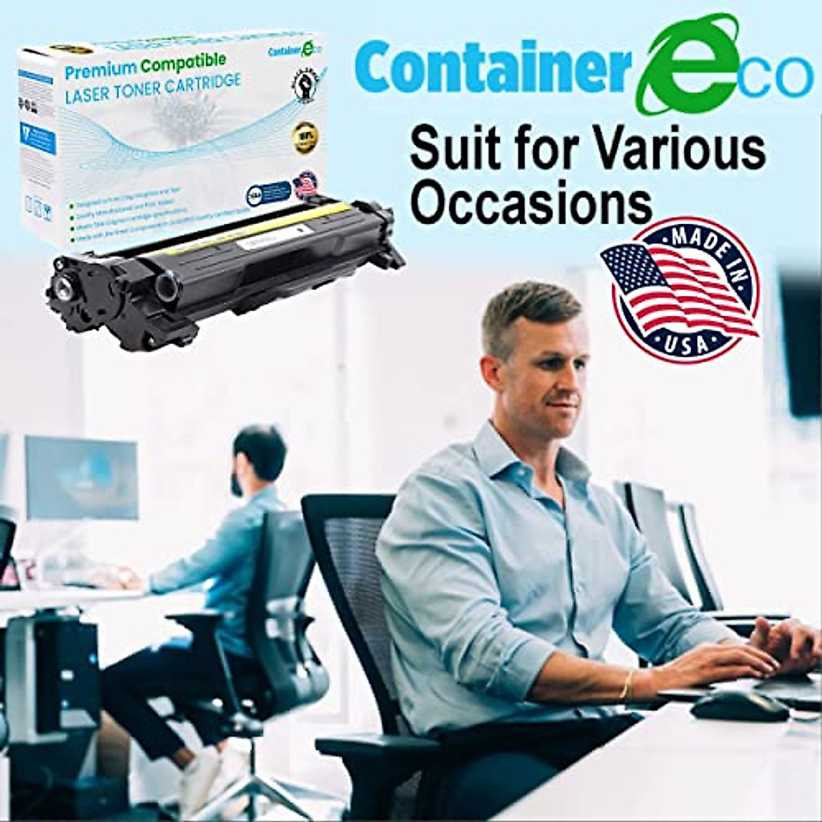 Compatible Toner Cartridge for Brother TN760 TN730, Works with HL-L2350DW HL-L2395DW HL-L2390DW HL-L2370DW MFC-L2750DW MFC-L2710DW DCP-L2550DW, High Yield USA Manufactured (Black,4 Pack)