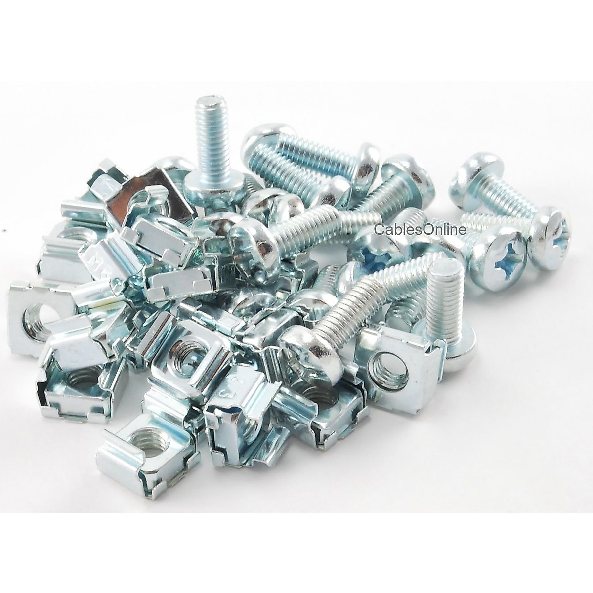 CablesOnline, 20 Piece Server Rack & Cabinet M6 Cage Nuts & Mounting Screws, RR-H20