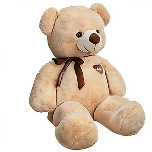 iBonny Teddy Bear Stuffed Animals Super Soft and Sweet Love Plush Bear Toy 32" Tan