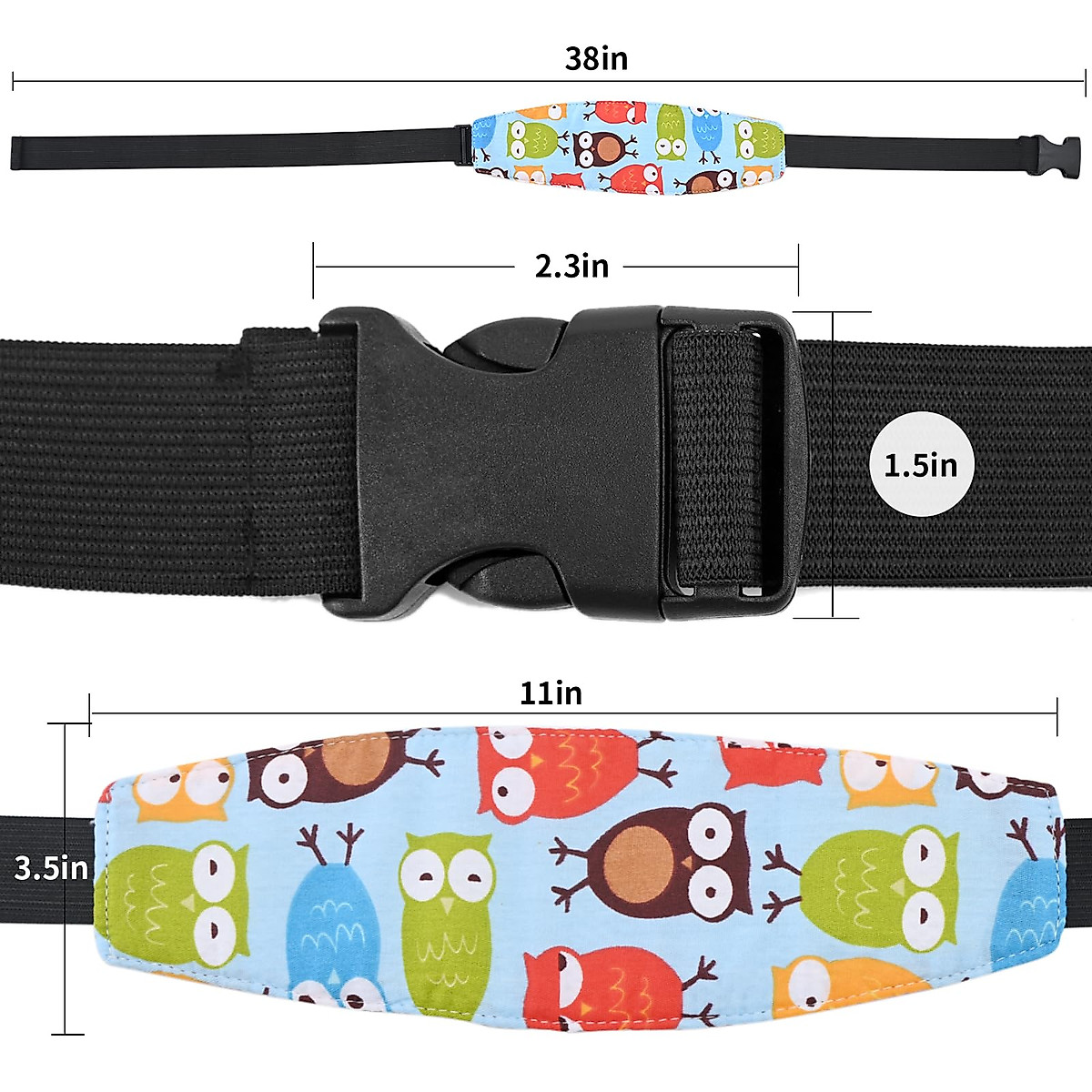 Baby Head Support for Car Seat-Car Seat Head Support for Toddler-Head Band Strap Headrest, Stroller Carseat Sleeping Baby Carseat Head Support for Toddler Kids Children Child Infant