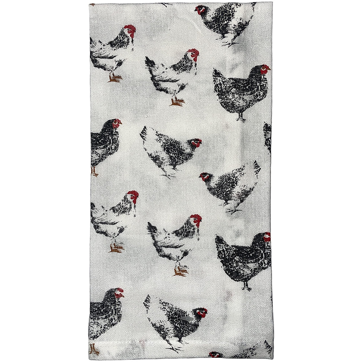 Set of 4, 100% Cotton, Farmhouse Design Black & White Rooster Sentiment Farmers Market, Kitchen Towel Set, Include 2 Kitchen Towels, 1 Pot Holder & 1 Ovenmitt.