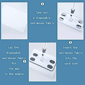 Hopwin 2-in-1 Floor Cleaning Mop, Dry and Wet Multi-Surface Floor Cleaner, Sweep and Mop Kit, Includes 1 Mop + 40 Fillers, Electrostatic Mop, Gift for Family