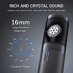 TONOR USB Gaming Microphone, PC Streaming Mic Kit for PS4/5/Discord/Twitch Gamer, Condenser Studio Cardioid Microfono for Podcasting, Recording, Content Creation, Singing with Adjustable Arm Stand Q9