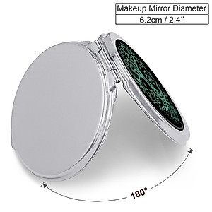 Celtic Knot Tree of Life Compact Mirror Round Pocket Makeup Mirror Double-Sided Magnification Folding Portable Hand Mirror for Travel