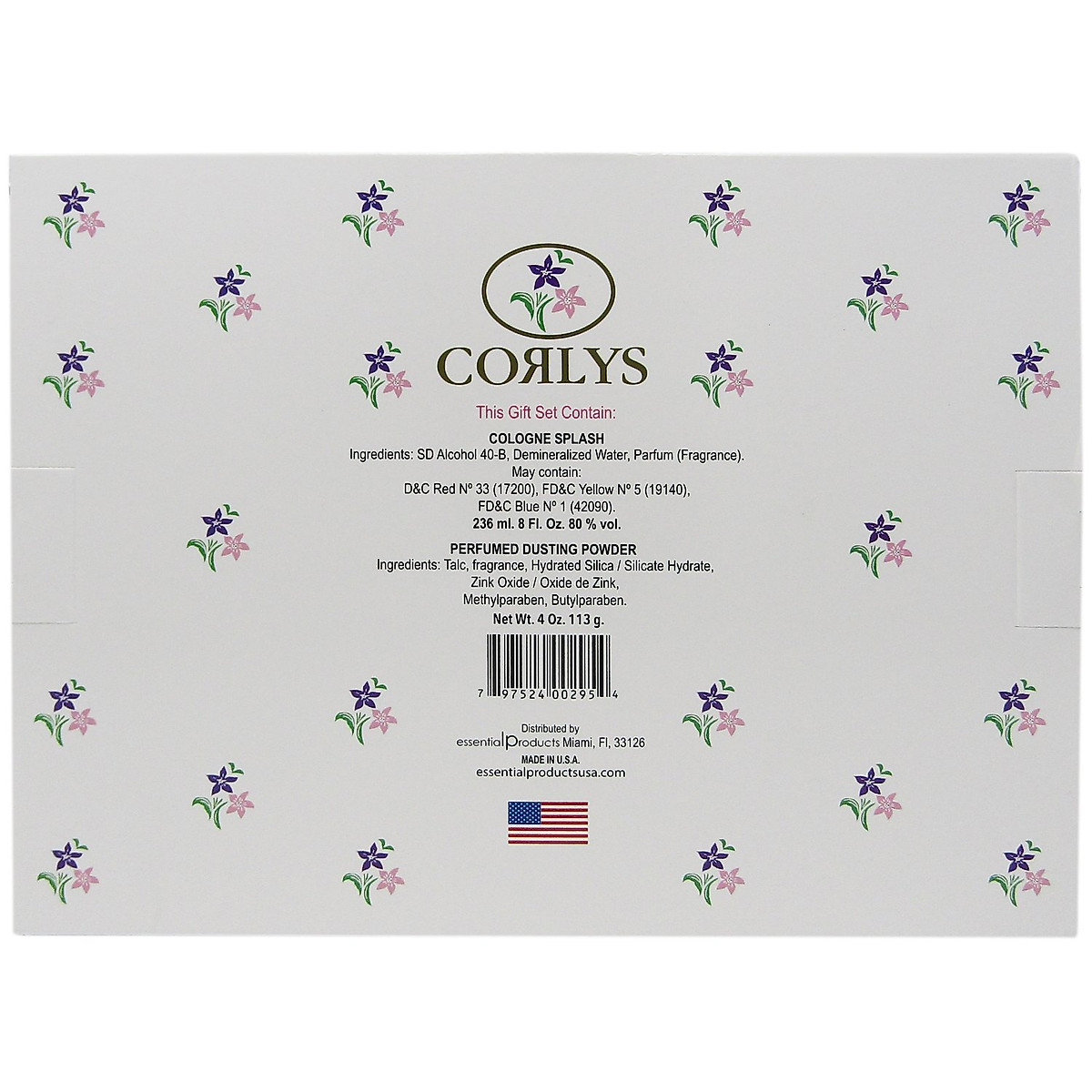 Corlys Violet Baby Cologne and Perfumed Dusting Powder