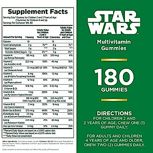 Nature's Bounty Star Wars™ Kids Gummy Multivitamin, Natural Strawberry & Raspberry Flavored, Non-GMO, 180 Gummies