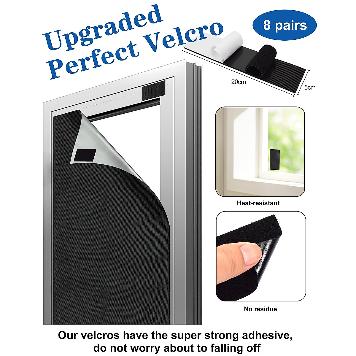 Blackout Shades for Windows(39" x 57"), Marsheepy 100% Blackout Blinds for Windows, Portable Blackout Curtains, Room Darkening Shades for Baby Nursery, Bedroom, Dorm Room, Office or Travel Use