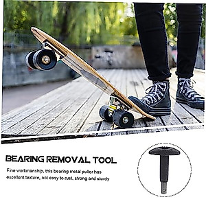 Holibanna Bearing Removal Tool Bearing Pullers Skateboard Bearing Metal Pullers Disassembly Skateboard Pullers Inline Skate Bearings Scooter Bearings Small Bearing Stainless Steel Major