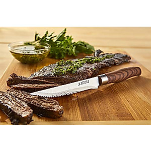Imusa USA IMU-73056 4.5" Stainless Steel Steak Knife with Woodlook Handle