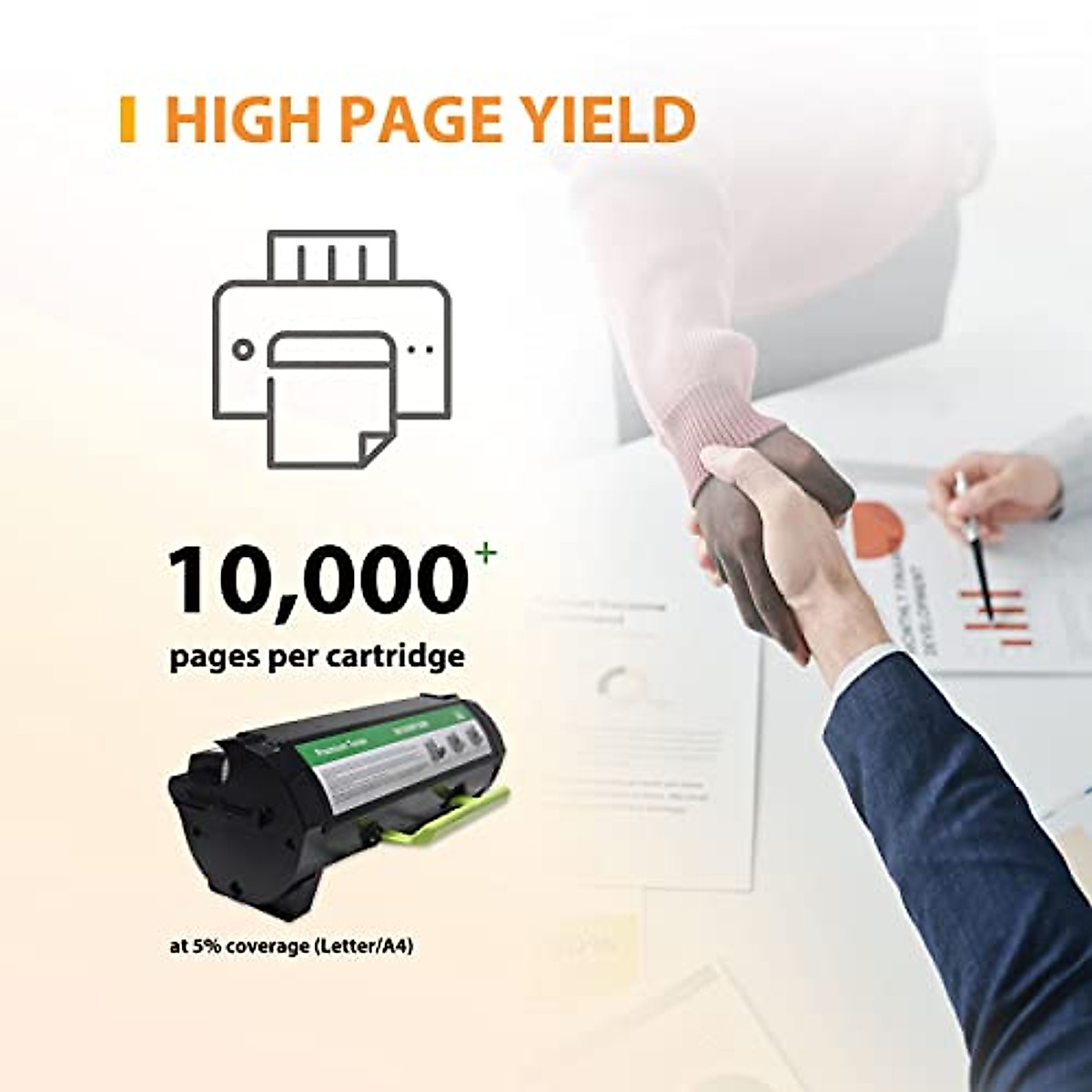 Jmomy 501X 50F1X00 Remanufactured Toner Cartridge Replacement for Lexmark 501X for MS410 MS410dn MS415 MS510 MS510dn MS610 MS610dn Series Printer(10,000 Pages, Black, 1 Pack)